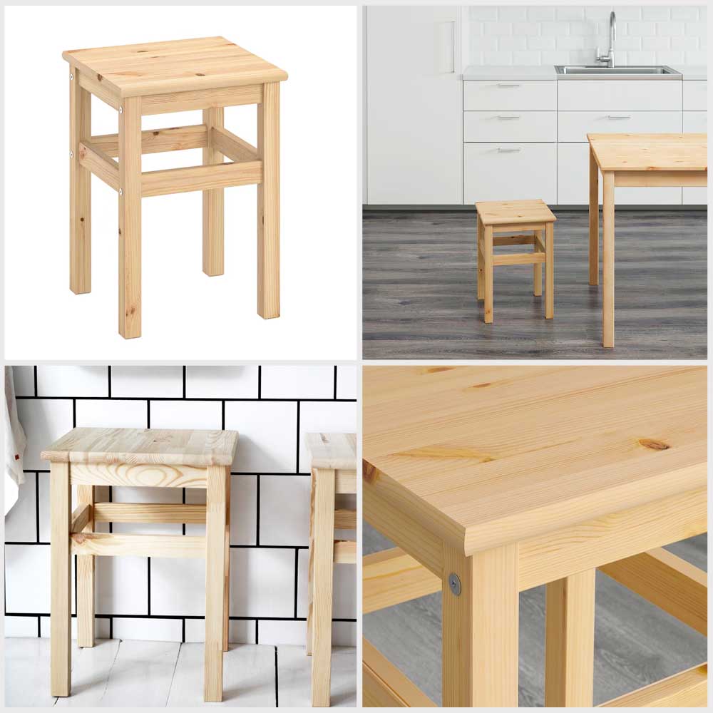 IKEA ODDVAR Stool Pine Idiya